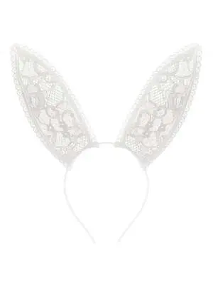 Fleur Du Mal Lace Bunny Ears Headband - Ivory
