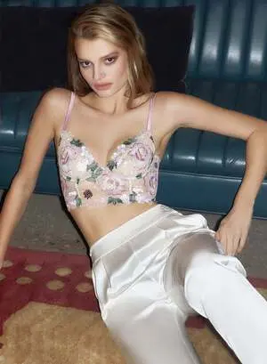 FLEUR DU MAL Pleated Tuxedo Pant
