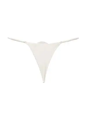 Fleur Du Mal Rose Luxe V-string - Ivory