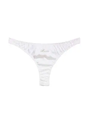 Fleur Du Mal Bridal Luxe Thong - Ivory