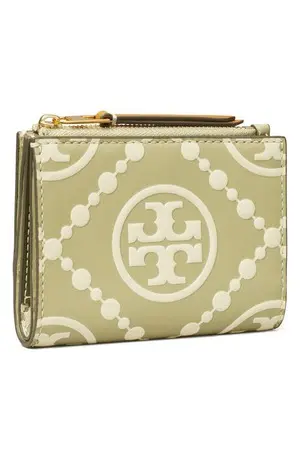 Tory Burch T Monogram Embossed Leather Bifold Wallet