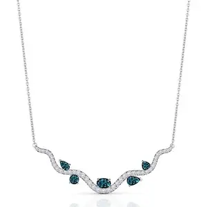 Hueb Mirage Topaz And Diamond Frontal Necklace - White Gold