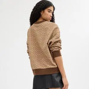 COACH Essential Signature Crewneck - Tan Signature