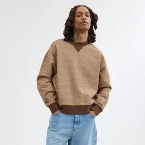 COACH Essential Signature Crewneck - Tan Signature