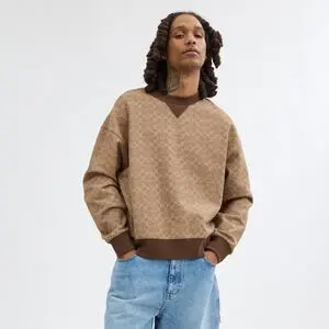 COACH Essential Signature Crewneck - Tan Signature