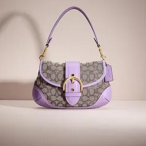 Coach Restored Soho Bag In Signature Jacquard - Brass/Iris