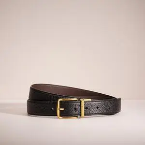 COACH® Signature And Harness Buckle Cut-to-size Belt, 32mm - Black/mahogany