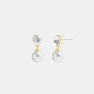 COACH Classic Pearl Drop Earrings Gold/pearl