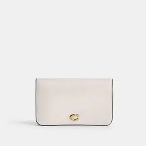 COACH Essential Slim Card Case - Brass/chalk