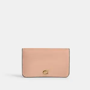 COACH Essential Slim Card Case Brass/cream