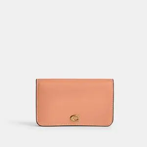 COACH Essential Slim Card Case Brass/peach