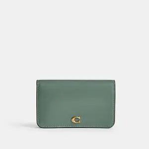 COACH Essential Slim Card Case Brass/sage