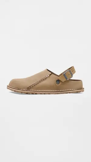 BIRKENSTOCK Lutry Premium Suede Clog - Gray Taupe