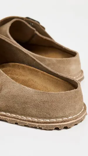 BIRKENSTOCK Lutry Premium Suede Clog - Gray Taupe