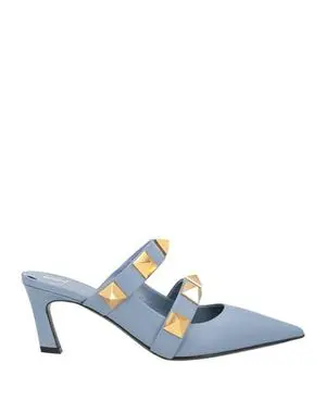 Valentino Garavani VALENTINO GARAVANI Leather Mules & Clogs Blue
