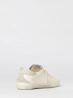 GOLDEN GOOSE Low-top Leather And Suede Lace-up Sneakers With Distressed Design - White