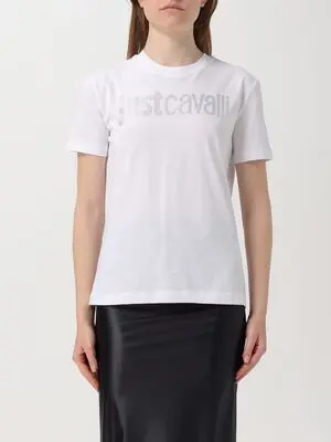 Just Cavalli Embellished Logo T-shirt - White