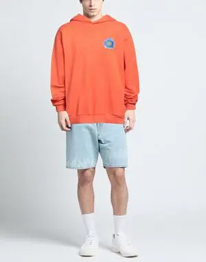 Marni Cotton French Terry Hoodie With Logo - Orange