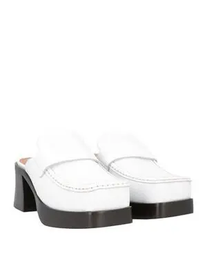 Marni Leather Mules With Block Heel - White