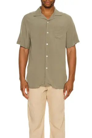 Oas Plain Shirt In Olive