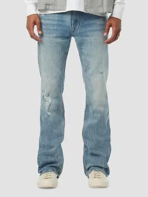 Hudson Jeans Walker Distressed Stretch Flare Jeans - Resort