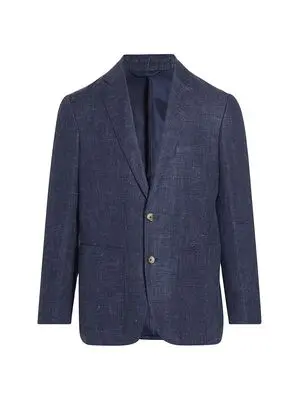 Rodd & Gunn The Cascades Wool & Linen-blend Slim-fit Two-button Blazer Bluestone