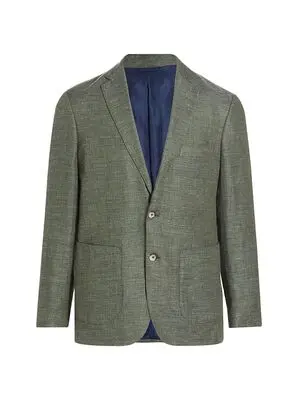 Rodd & Gunn The Cascades Wool & Linen-blend Slim-fit Two-button Blazer Juniper