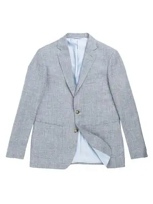 Rodd & Gunn The Cascades Wool & Linen-blend Slim-fit Two-button Blazer Sky