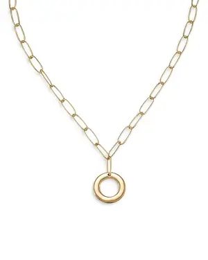 Ettika Paperclip Link Chain Initial Pendant Necklace - O