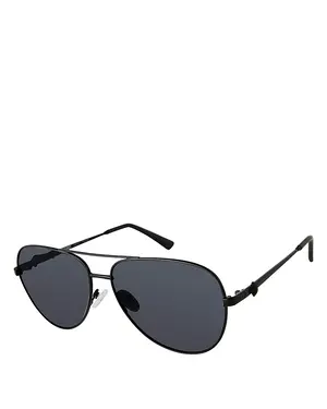 Kurt Geiger 62mm Aviator Sunglasses - Black/gray Polarized Solid
