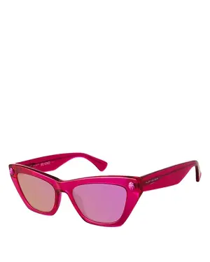 Kurt Geiger 51mm Cat Eye Sunglasses - Pink/pink Mirrored Gradient
