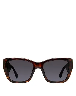 Kurt Geiger Rectangle Sunglasses - Havana/gray Gradient