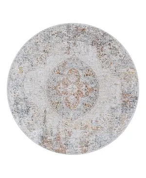 Livabliss Laila Laa-2306 Round Area Rug, 6'7 X 6'7 - Red
