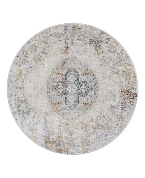 Livabliss Laila Laa-2306 Round Area Rug, 6'7 X 6'7 - Teal