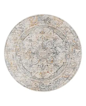 Livabliss Laila Laa-2310 Round Area Rug, 5'3 X 5'3 - Silver