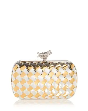 Bottega Veneta Wavy Metallic Knot Clutch