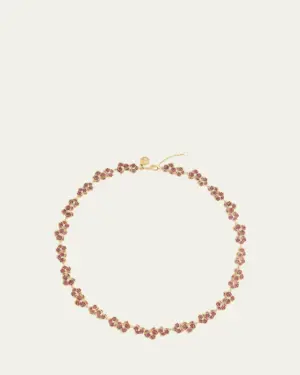 ANABEL ARAM JEWELRY Orchid Cubic Zirconia Necklace - Gold