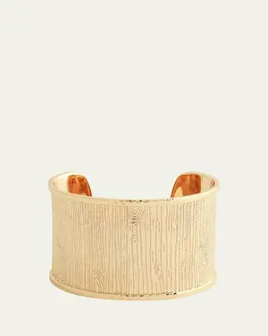 ANABEL ARAM JEWELRY Enchanted Forest Bark Cuff Bracelet - Gold