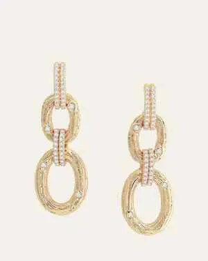 ANABEL ARAM JEWELRY Cubic Zirconia Chain Earrings - Gold
