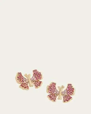 ANABEL ARAM JEWELRY Cubic Zirconia Butterfly Stud Earrings - Gold