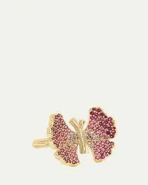ANABEL ARAM JEWELRY Cubic Zirconia Butterfly Ring - Gold