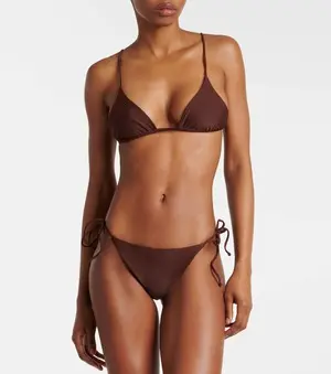 Jade Swim Via Bikini Top - Brown