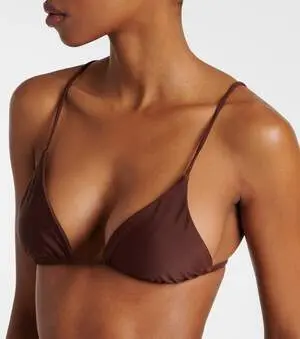 Jade Swim Via Bikini Top - Brown