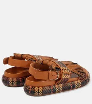 Ulla Johnson Fringed Woven Leather Sandals