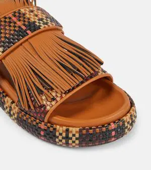 Ulla Johnson Fringed Woven Leather Sandals