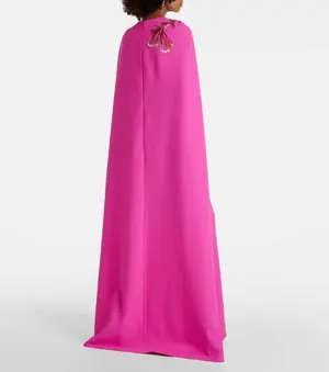 Safiyaa Mattia Embellished Caped Gown
