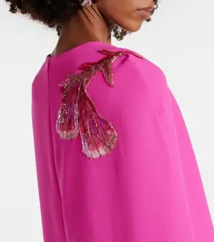 Safiyaa Mattia Embellished Caped Gown