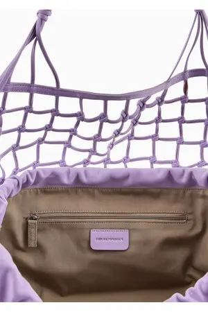 Emporio Armani Woven Nappa Leather-effect Shopper Bag