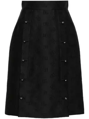 Dolce & Gabbana Jacquard Logo Skirt