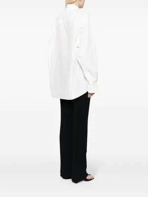 JNBY Gathered Detail Cotton Blouse - White